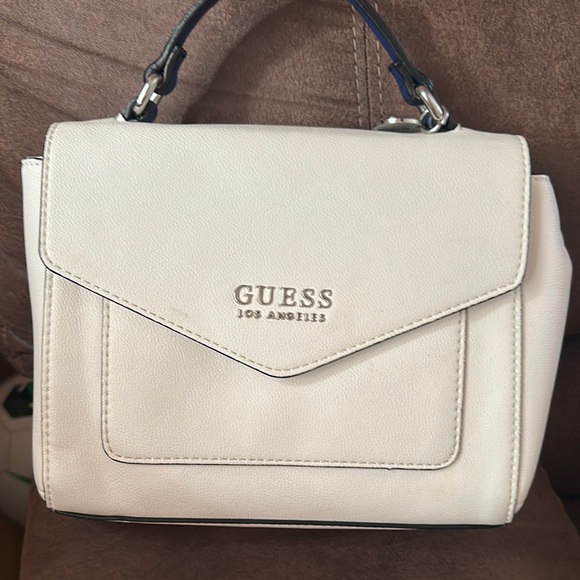 Guess | Bags | Guess White Mini Bag With Structured Design And Flap ...